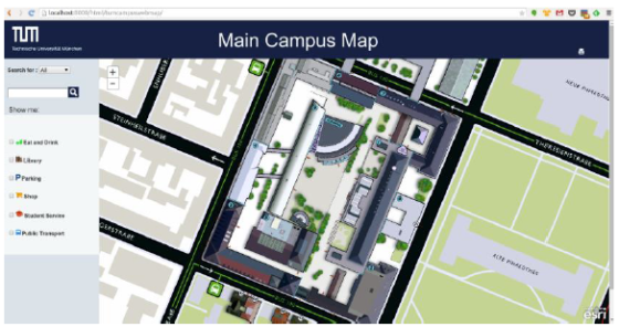 Creating Smart Interactive Campus Map for TU München